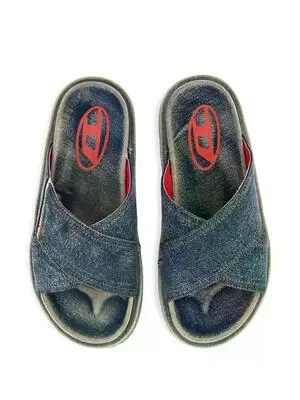 DIESEL Denim Cross-strap Slides