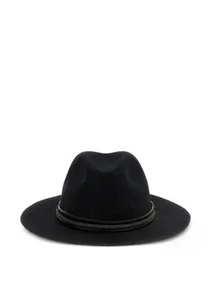 Brunello Cucinelli Leather-band Fedora Hat - Grey