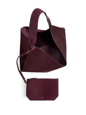 Khaite Lotus Medium Leather Tote Bag - Red