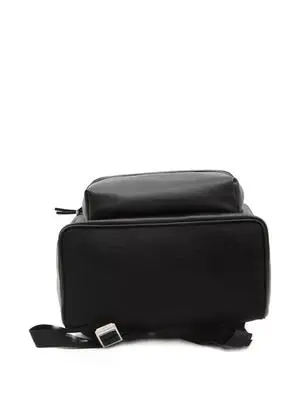 Saint Laurent Embossed-logo Leather Backpack - Black