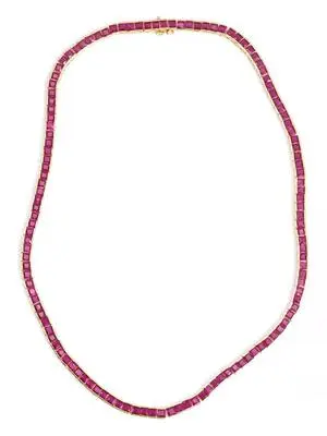 IZABEL DISPLAY Tennis Square Necklace - Pink