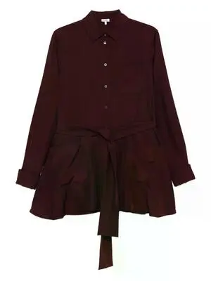 Loewe Belted Pocket Shirt Top - Red