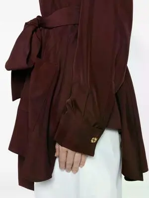 Loewe Belted Pocket Shirt Top - Red