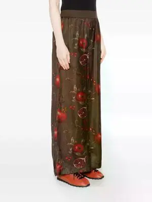 UMA WANG Pomegranate Print Trousers - Brown