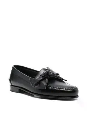 Hereu Bow-detail Loafers - Black