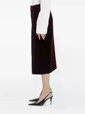Saint Laurent Velvet Midi Skirt