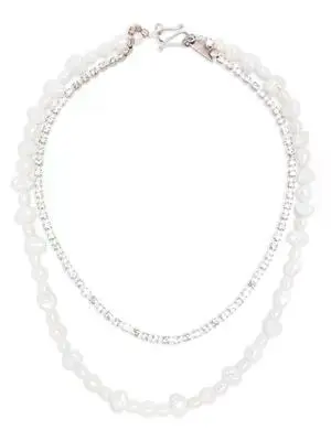 FORTE_FORTE Pearl-embellished Necklace - Silver