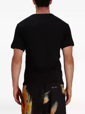 Y3 Logo-detail Cotton T-shirt - Black