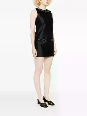 SELF-PORTRAIT Embellished-pocket Mini Dress
