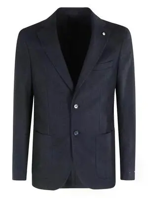 L.B.M. Cotton Patch-pocket Blazer - Blue