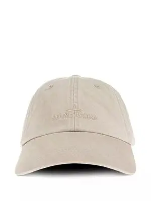 Stone Island Logo-Embroidered Baseball Cap Neutrals