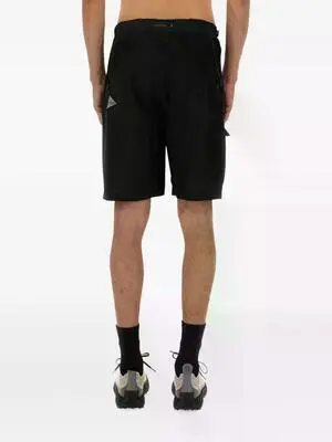 AND WANDER Mesh Panel Belted Shorts - Black