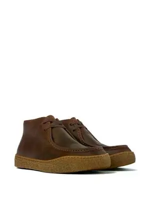 Camper Leather Lace-up Boots - Brown