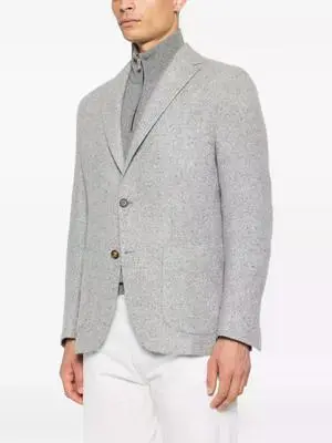 Eleventy Single-breasted Patch-pocket Blazer - Grey