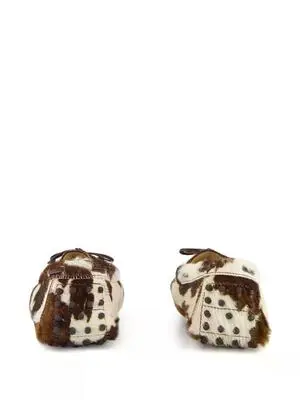Le Monde Beryl Driver Calf-hair Loafers - Neutrals