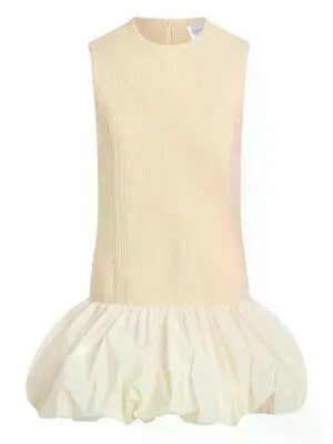 PATOU Tweed Bubble-hem Dress - Neutrals