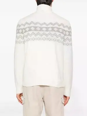 Eleventy Jacquard Turtleneck Sweater