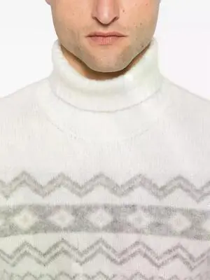 Eleventy Jacquard Turtleneck Sweater