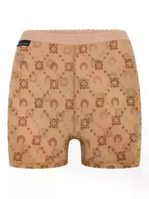 MARINE SERRE Mesh Mini Shorts - Neutrals
