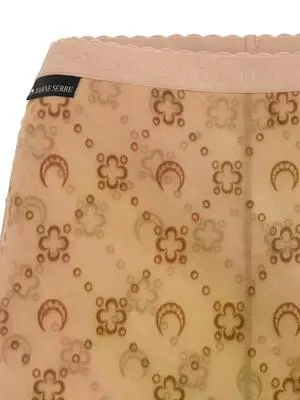 MARINE SERRE Mesh Mini Shorts - Neutrals