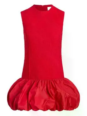 PATOU Tweed Bubble-hem Dress - Red