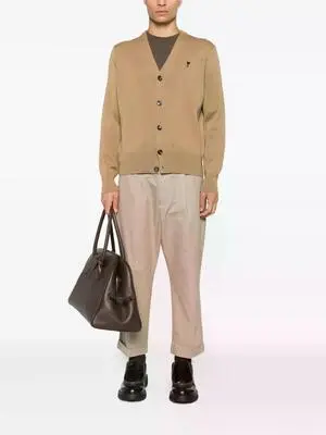 AMI Paris Pleated Cotton Trousers