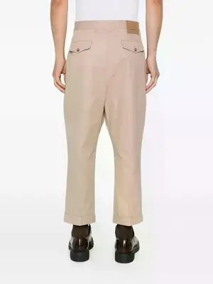 AMI Paris Pleated Cotton Trousers