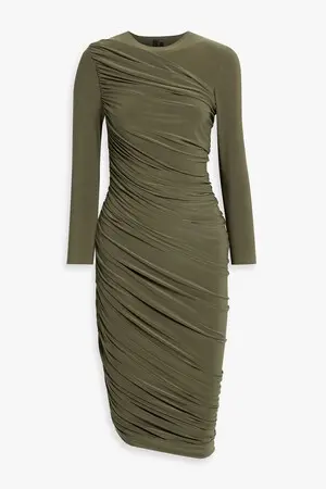 Norma Kamali Ruched Stretch-jersey Dress