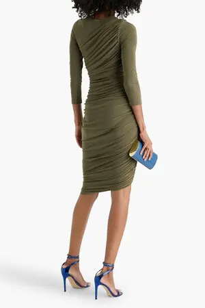 Norma Kamali Ruched Stretch-jersey Dress