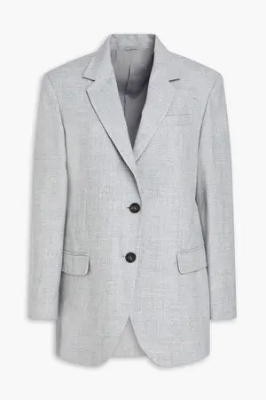 Brunello Cucinelli Bead-embellished Linen And Wool-blend Blazer