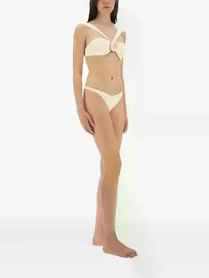 LA REVECHE Embellished-rose Bikini Top