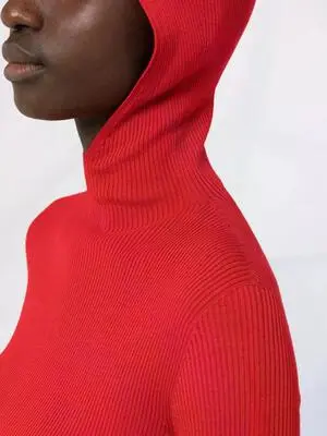 JIL SANDER Ribbed-knit Hoodie