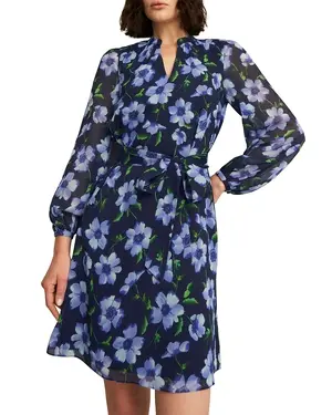 HOBBS LONDON Gracie Floral Print Midi Dress