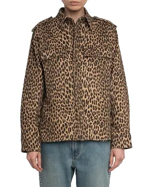 Zadig&Voltaire Taskam Leopard Denim Jacket