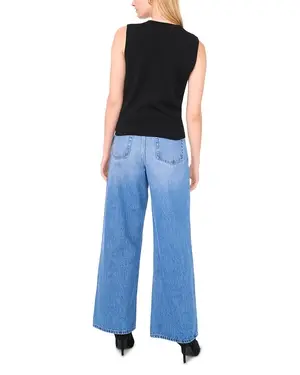 1.State Faux Wrap Top