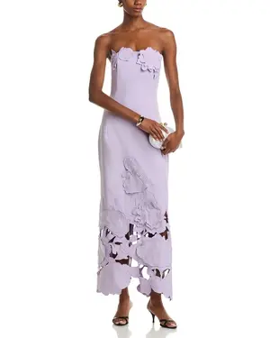 LEO LIN Rayna Applique Maxi Dress