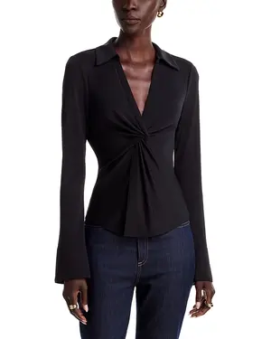 Cinq À Sept Matte Jersey Mckenna Top - Black