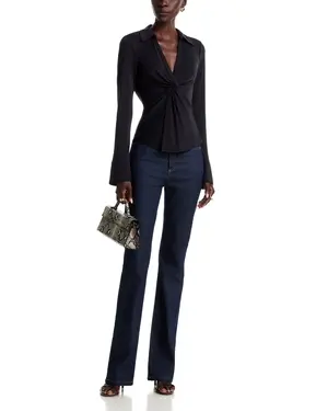 Cinq À Sept Matte Jersey Mckenna Top - Black