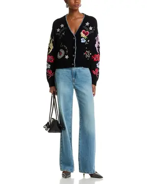 Cinq À Sept Western Collage Cardigan Sweater