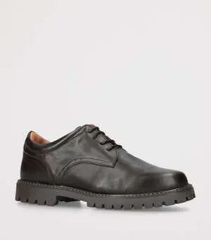 PAPOUELLI Leather Lace-up School Shoes - Brown