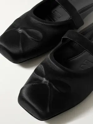 Marni Sabot Satin Ballet Flats