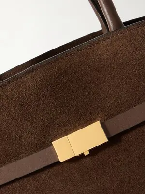 DEMELLIER The Hudson Suede Tote - Brown