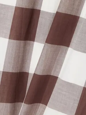 Posse Mira Gingham Cotton-voile Maxi Skirt