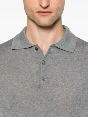Canali Long-sleeve Polo Shirt - Grey