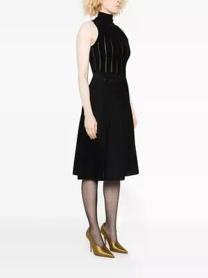 Elisabetta Franchi Ribbed High-neck Dress