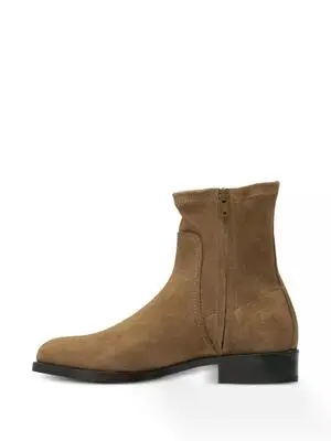 MARETTO Zip-detail Suede Ankle Boots