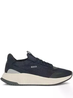 BOSS Ttnm Evo Trainers With Knitted Uppers And Suede Trims - Blue