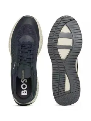 BOSS Ttnm Evo Trainers With Knitted Uppers And Suede Trims - Blue