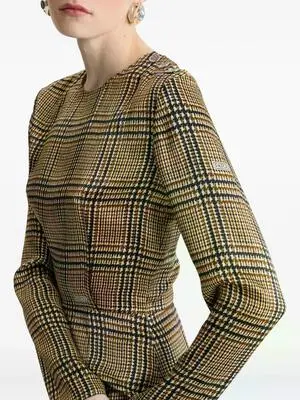 PATOU Check-print Asymmetric Dress