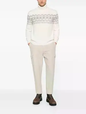 Eleventy Jacquard Turtleneck Sweater